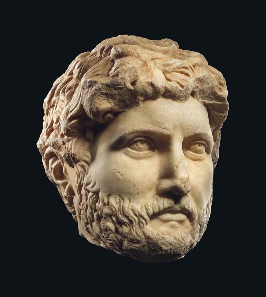 A head of Hadrian from a private art collection on show at Musée du ...