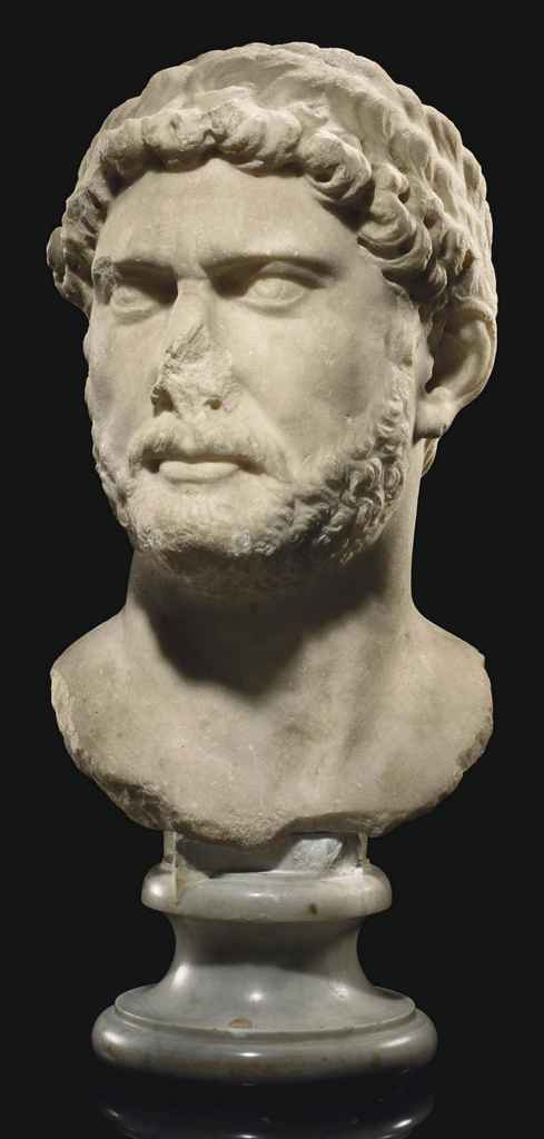 A head of Hadrian from a private art collection on show at Musée du ...